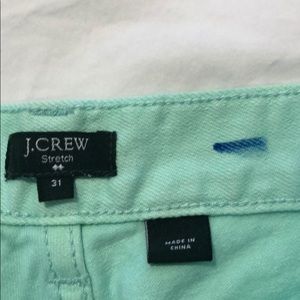 J. Crew | Pants & Jumpsuits | J Crew Mint Green Jean Capri Pants | Poshmark